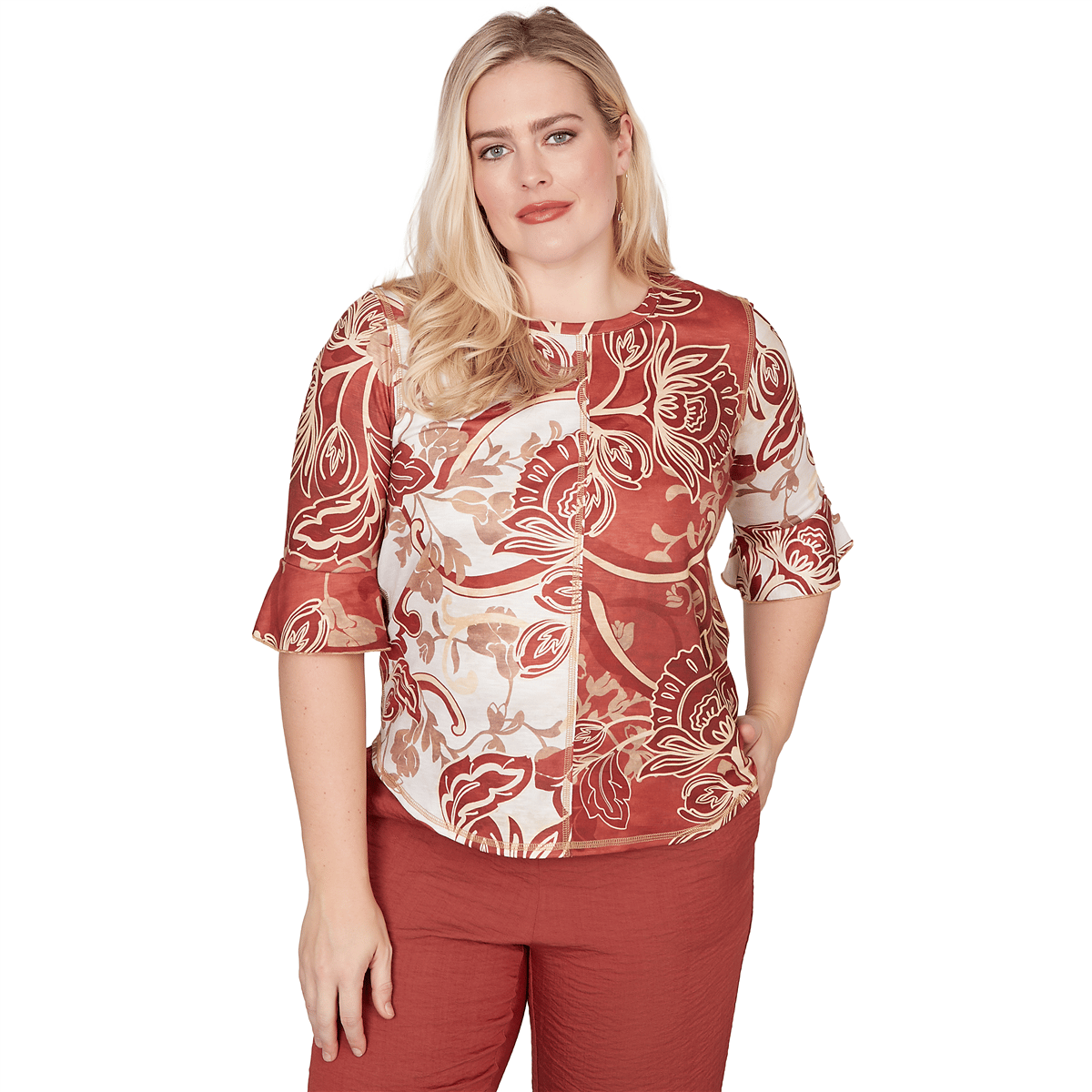 Click here for Womens Alfred Dunner Spice Market Floral Color Blo... prices