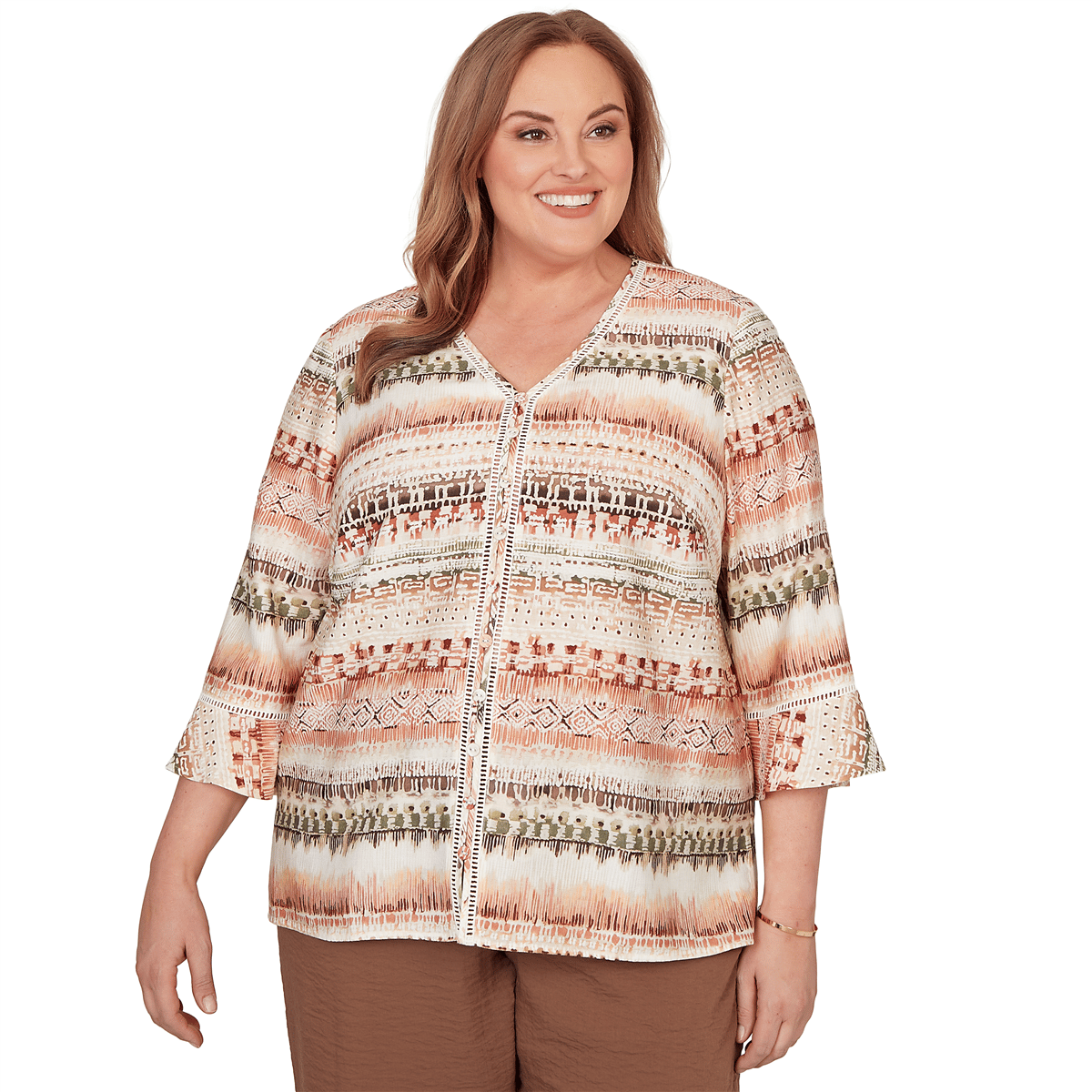 Click here for Plus Size Alfred Dunner Spice Market 3/4 Flounce S... prices