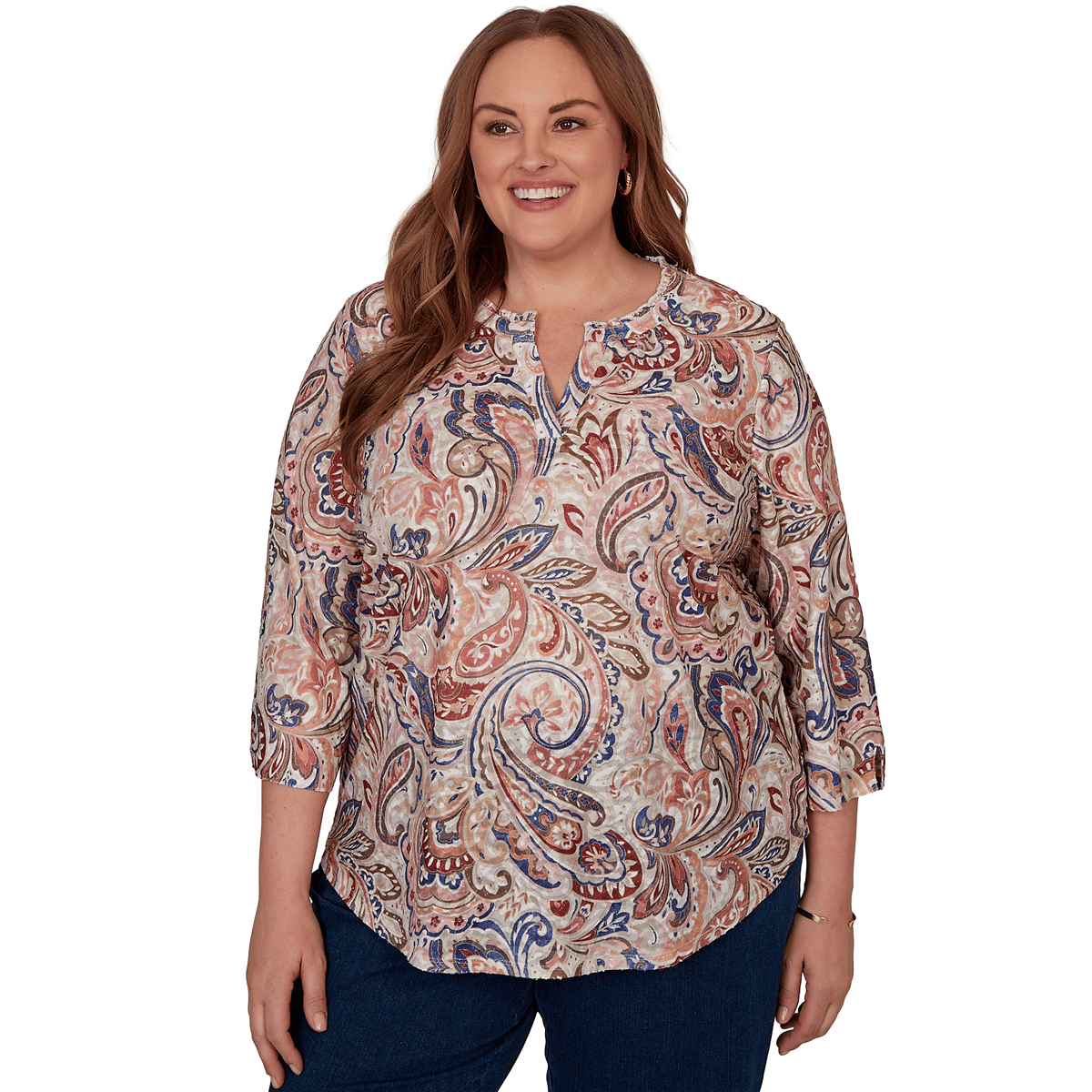 Click here for Plus Size Alfred Dunner Camden Market 3/4 Sleeve P... prices