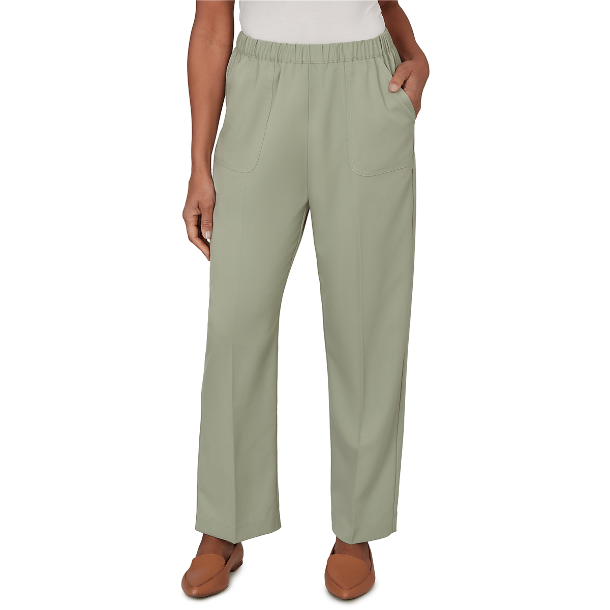 Click here for Petite Alfred Dunner Indigo Girls Twill Pants - Sh... prices