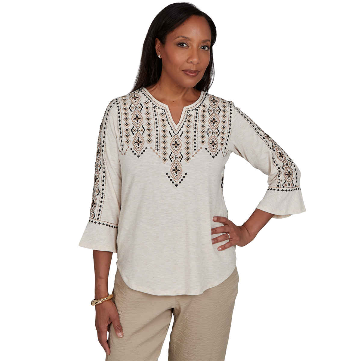 Click here for Womens Alfred Dunner Travel Advisory Geo Embroider... prices