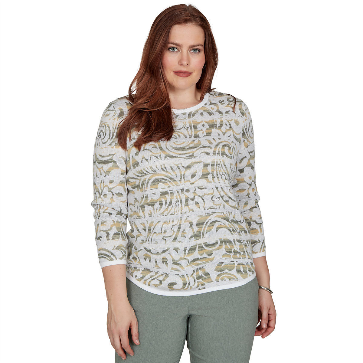 Click here for Womens Alfred Dunner Provence Paisley Stripe Sweat... prices