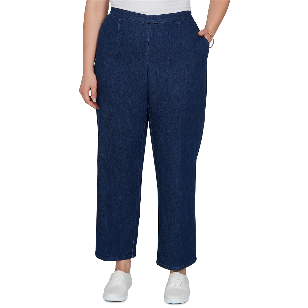 Click here for Plus Size Alfred Dunner Tuscany Pull On Jeans - Sh... prices