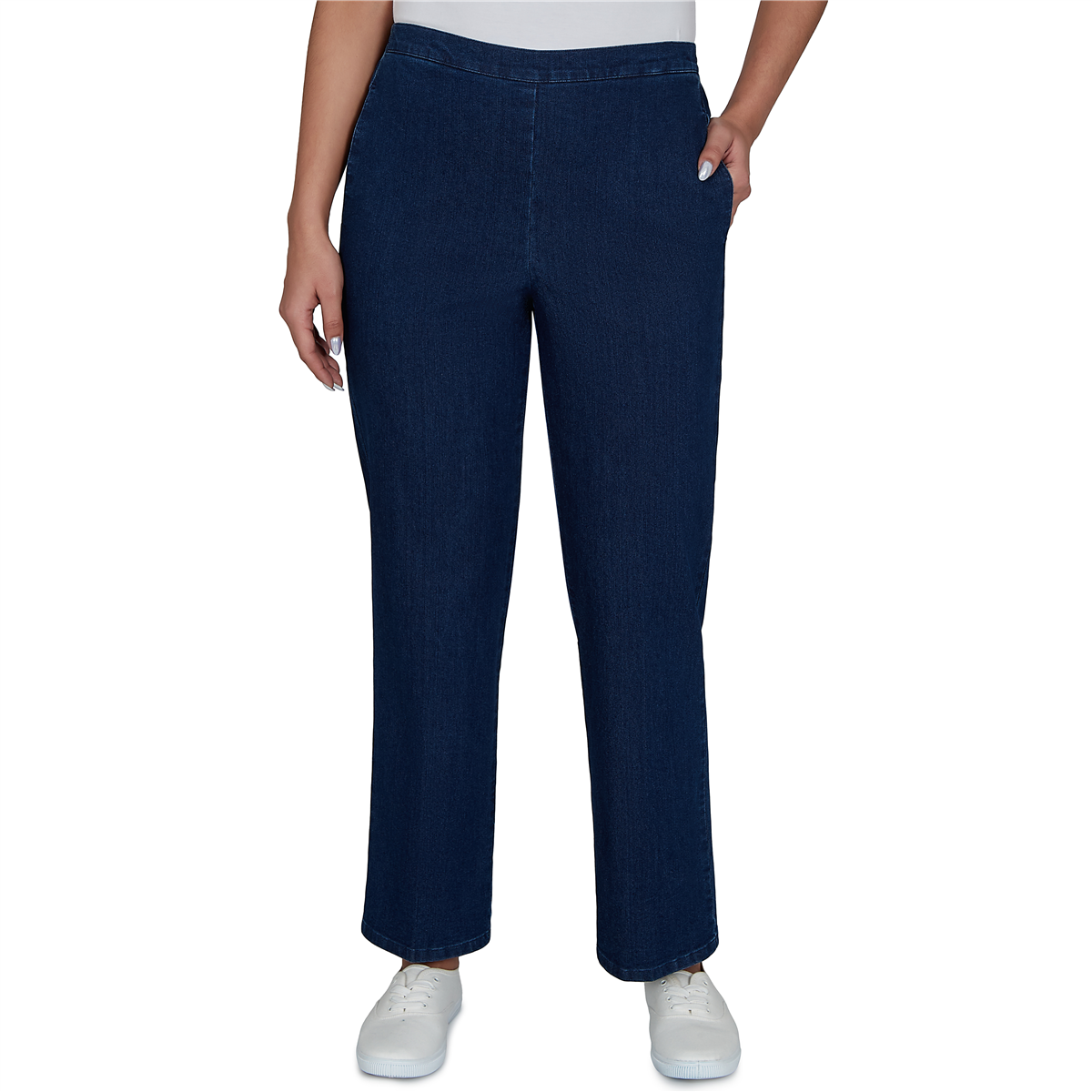 Click here for Petite Alfred Dunner Tuscany Pull On Jeans - Short... prices