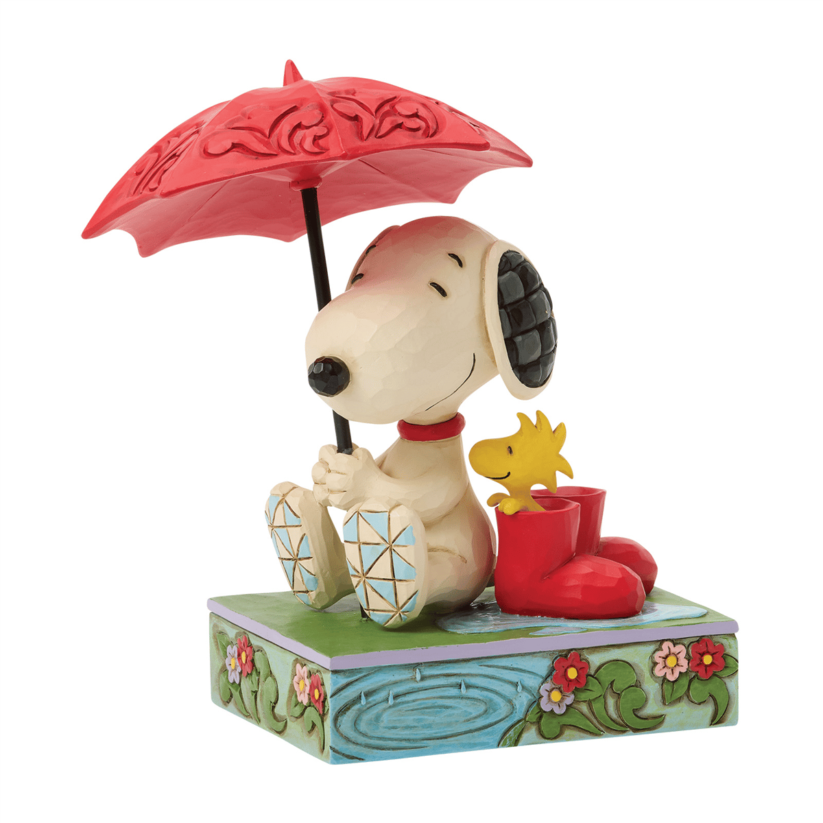 Click here for Jim Shore Peanuts Snoopy Holding Umbrella Figurine prices