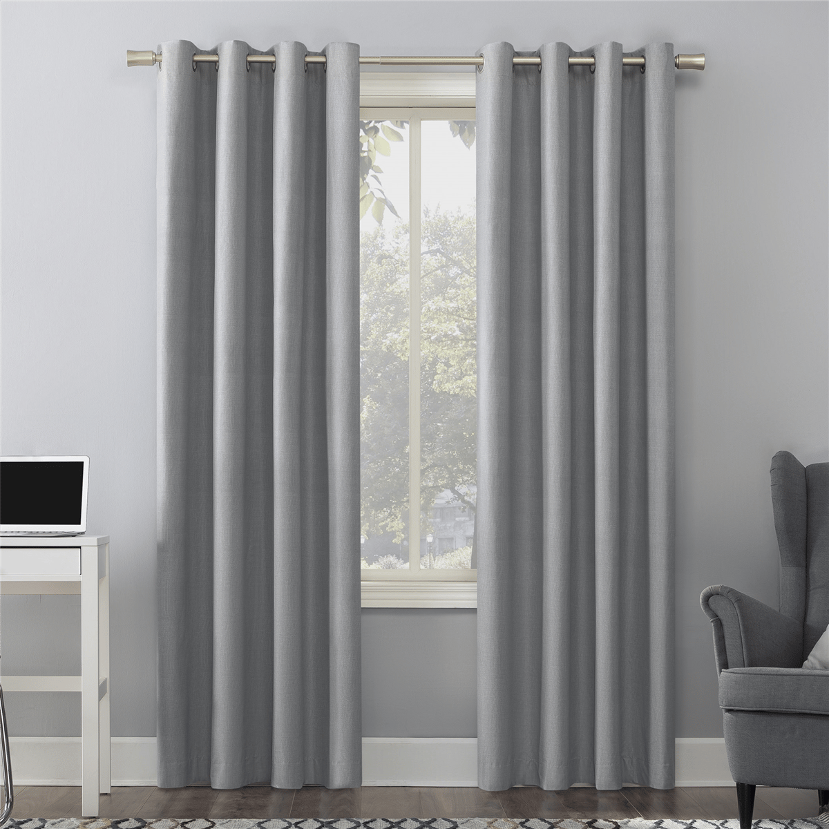 Duran Thermal Insulated 100 Blackout Grommet Curtain Panel - Cedar