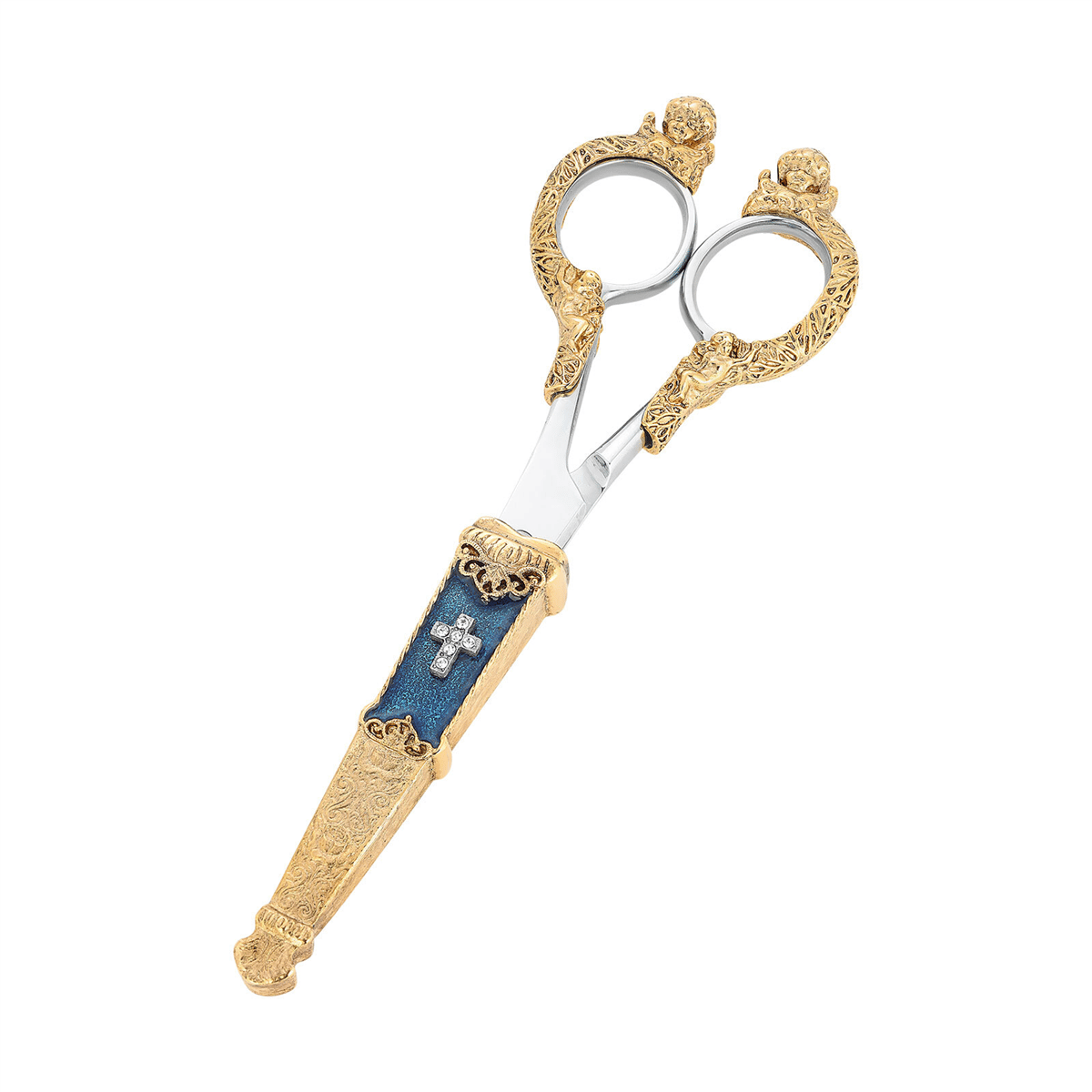 Click here for Symbols of Faith Crystal Cross Blue Enamel Scissor... prices