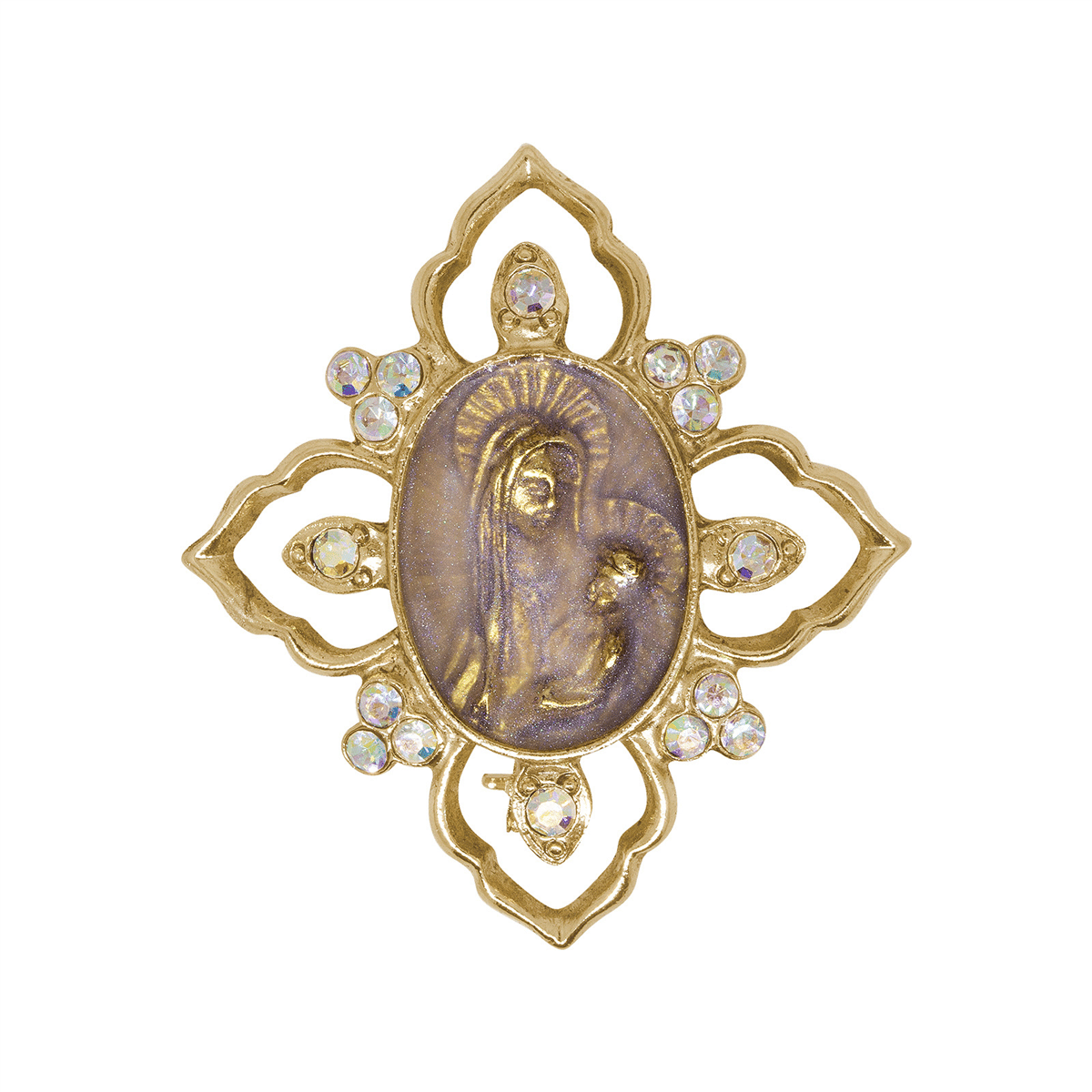 Click here for Symbols of Faith 14kt. Gold-Dipped Mary & Child Pi... prices