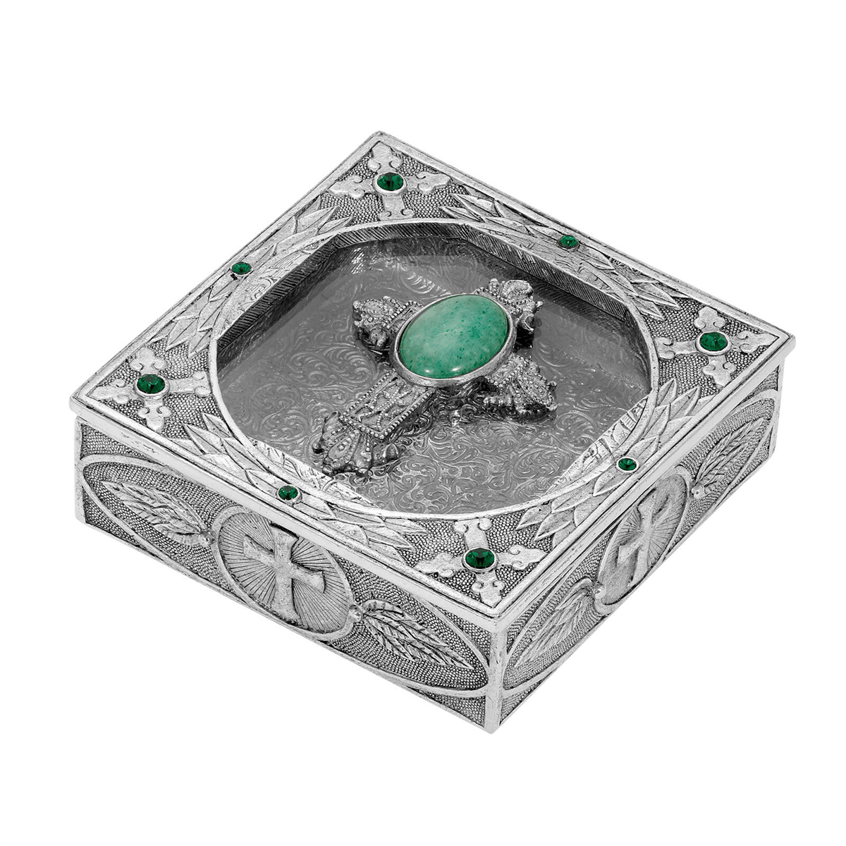 Click here for Symbols of Faith Pewter Green Semi-Precious Stone... prices