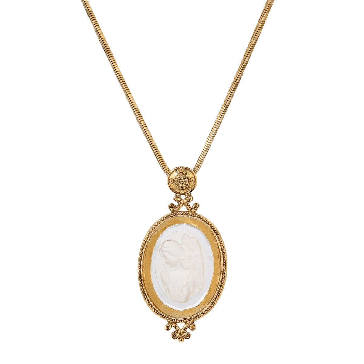 Click here for Symbols of Faith 14kt. Gold Dipped Glass Angel Int... prices
