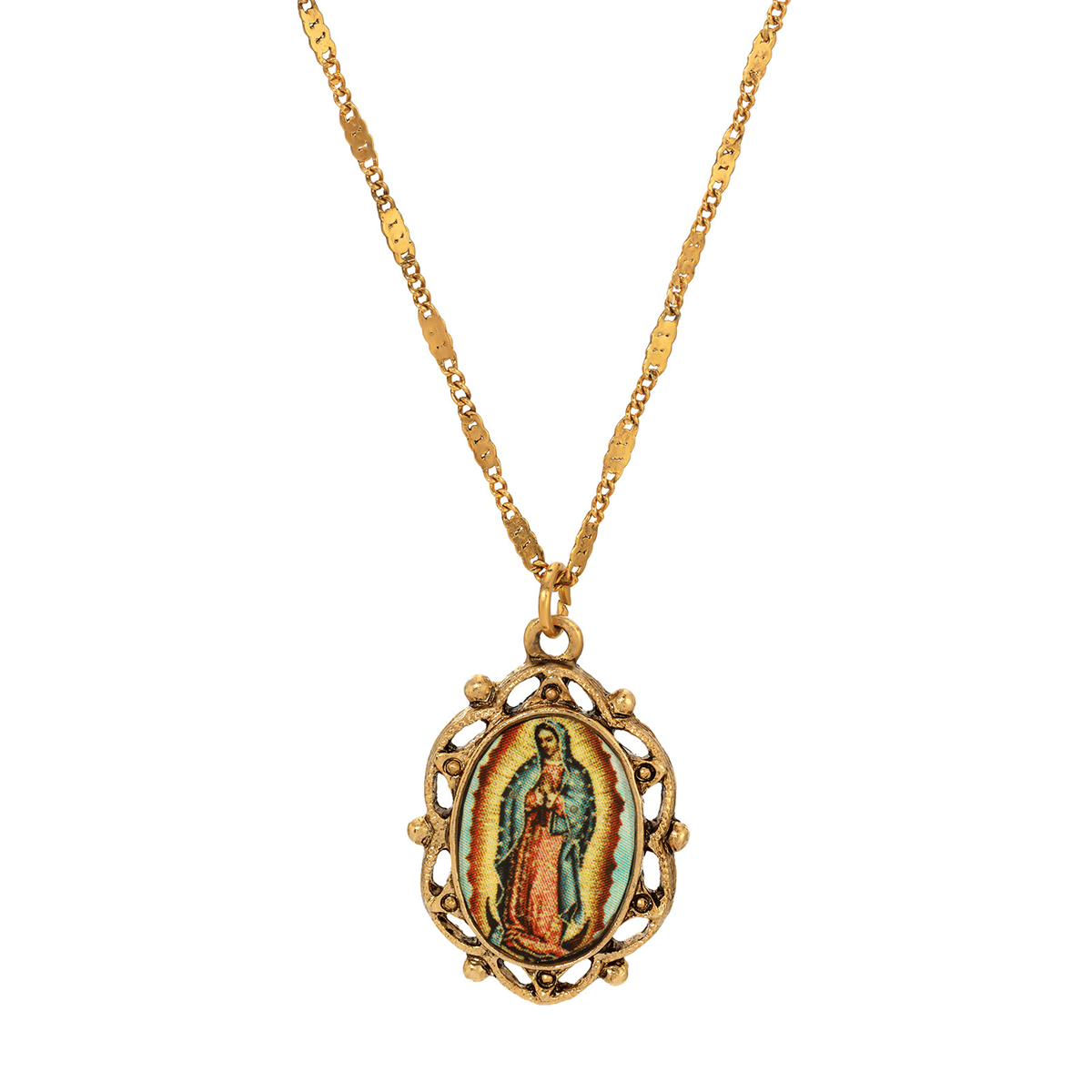 Click here for Symbols of Faith Gold-Tone Our Lady of Guadalupe O... prices