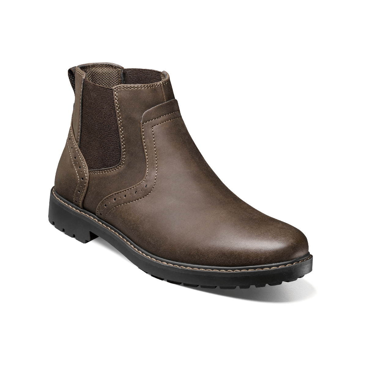 Nunn Bush Mens Delton Plain Toe Chelsea Boots - Black
