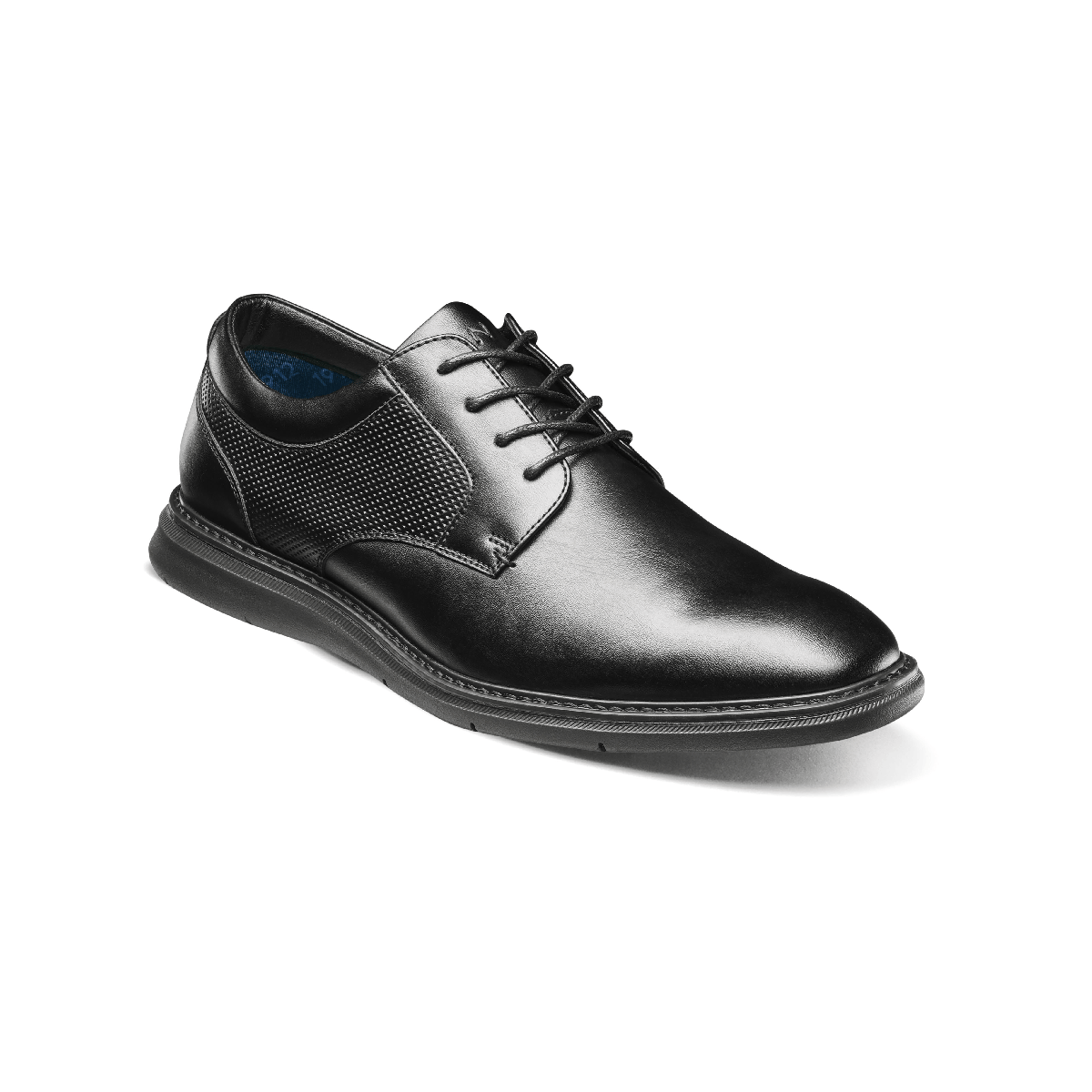 Nunn Bush Mens Chase Work Plain Toe Oxfords - Black