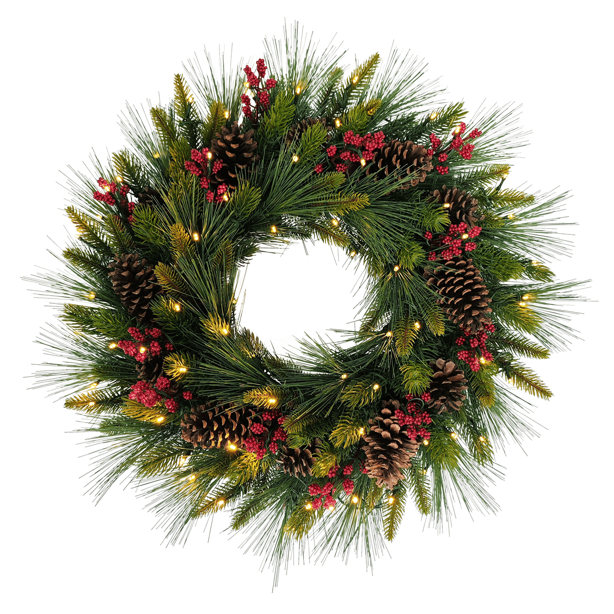 Click here for Puleo International 26in. Pre-Lit Christmas Wreath... prices