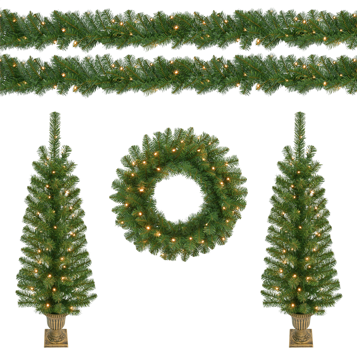 Click here for Puleo International 5pc. Pre-Lit Christmas Decor S... prices