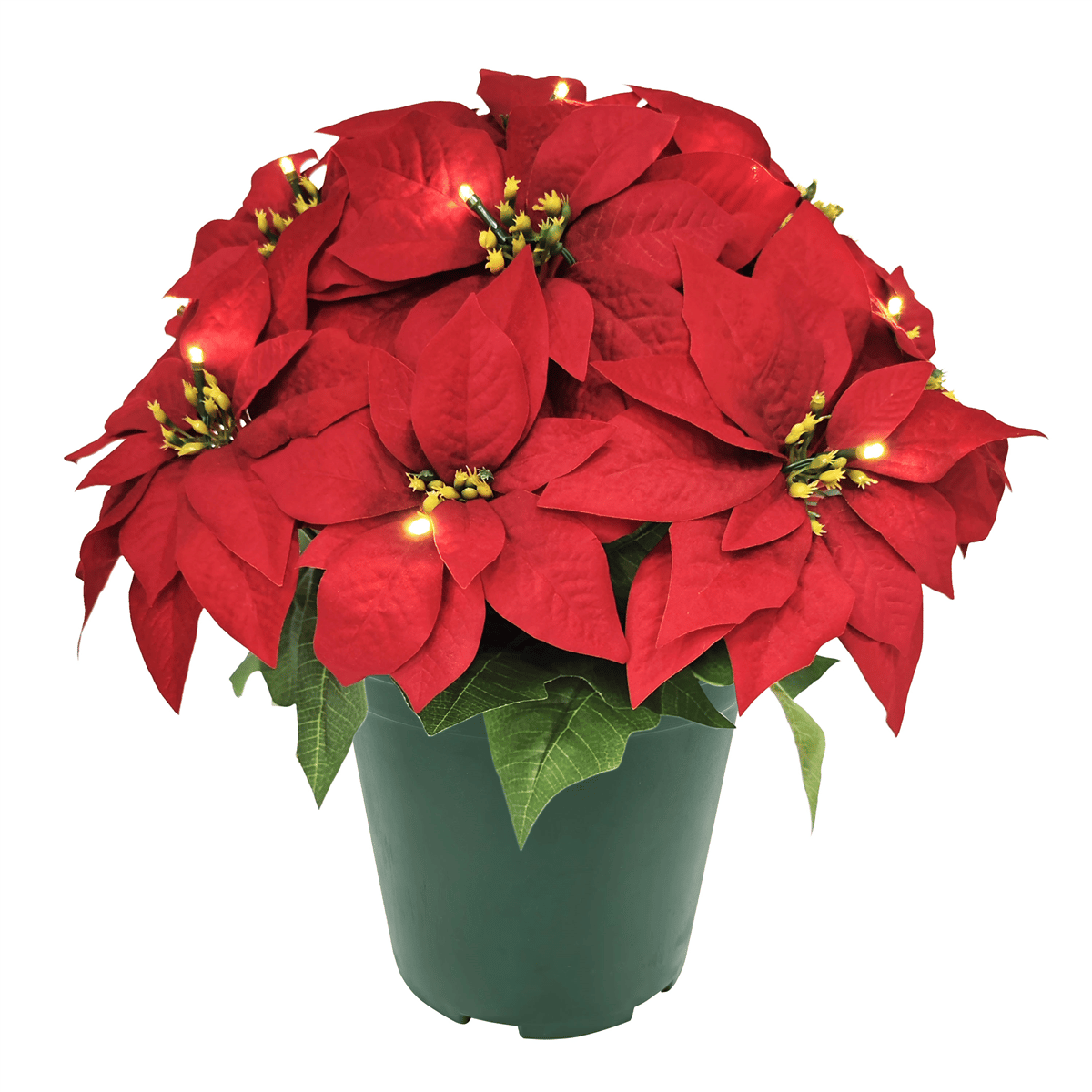 Click here for Puleo International 19in. Pre-Lit Potted Red Poins... prices