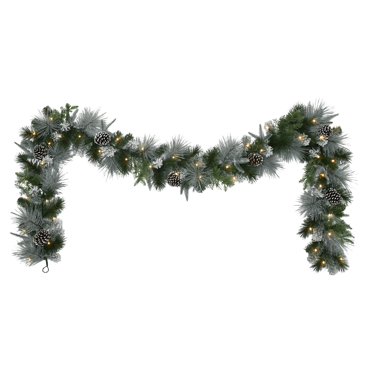 Click here for Puleo International 9ft. Pre-Lit Flocked Garland prices