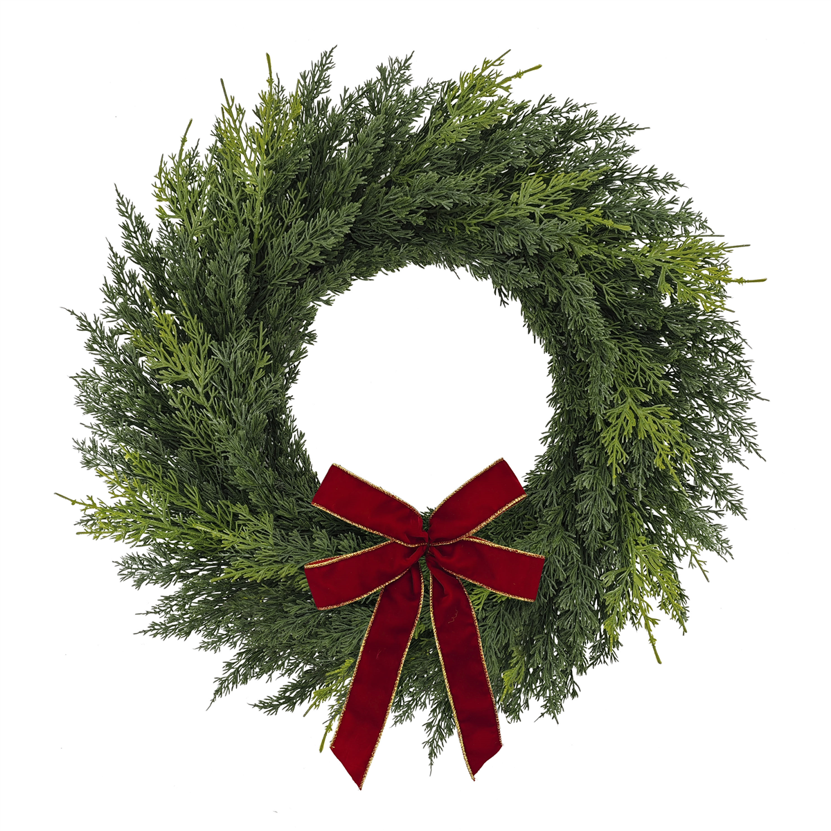 Click here for Puleo International 22in. PE Cypress Christmas Wre... prices