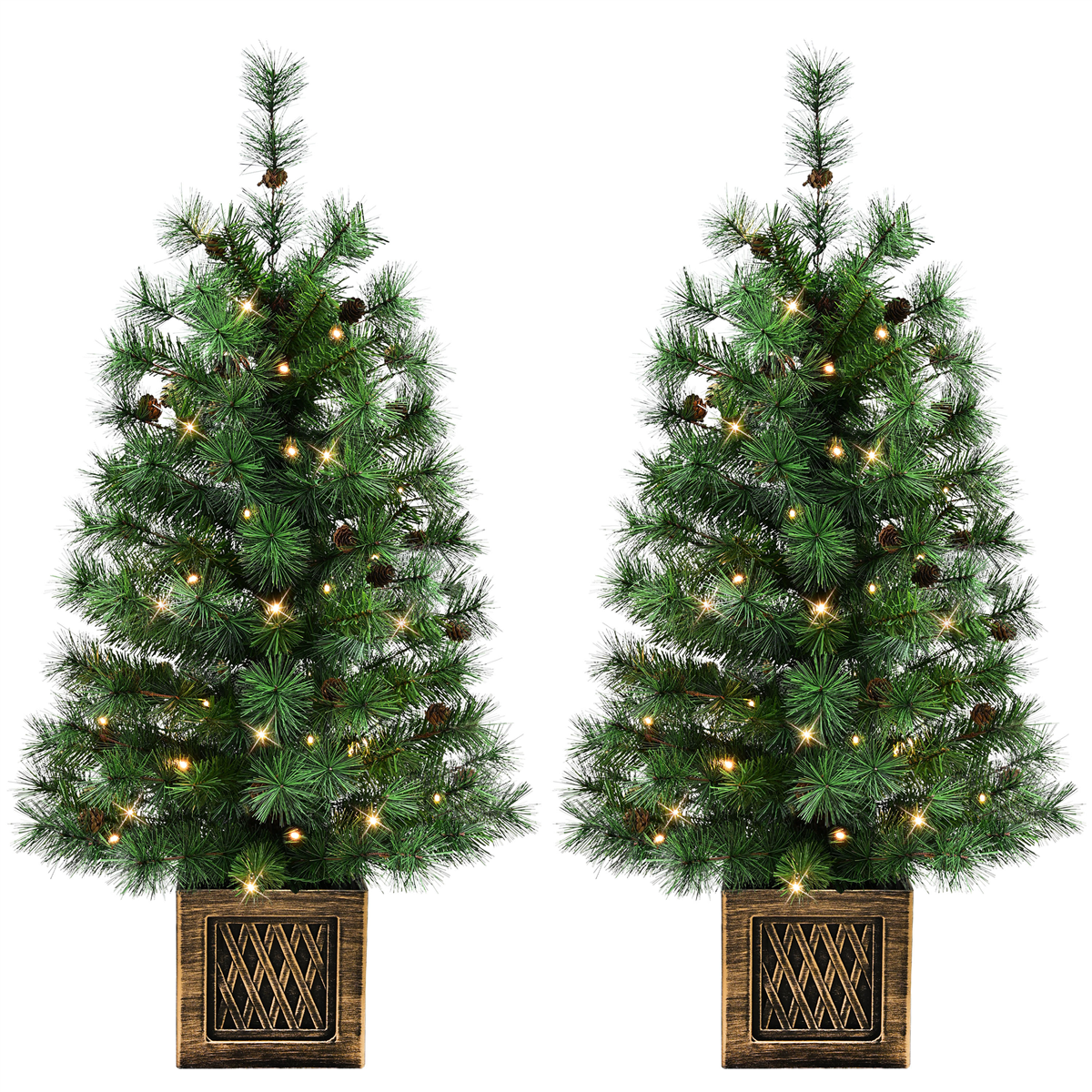 Click here for Puleo International 3.5ft. LED Potted Christmas Tr... prices
