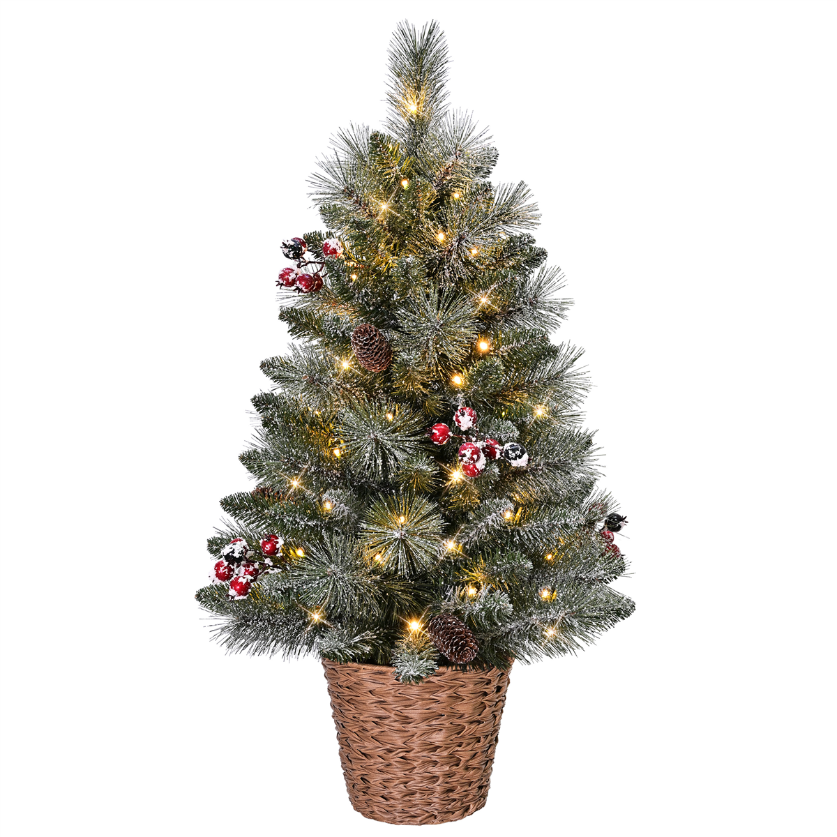 Click here for Puleo International 3ft. Pre-Lit Snowy Christmas T... prices