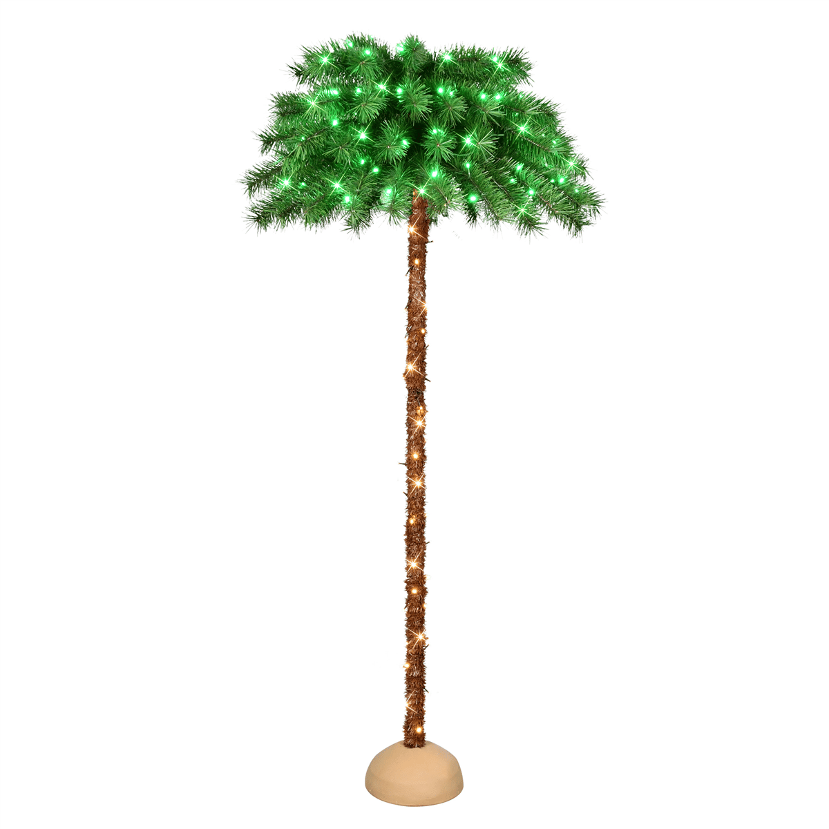 Click here for Puleo International 6ft. Pre-Lit Green & Clear Pal... prices