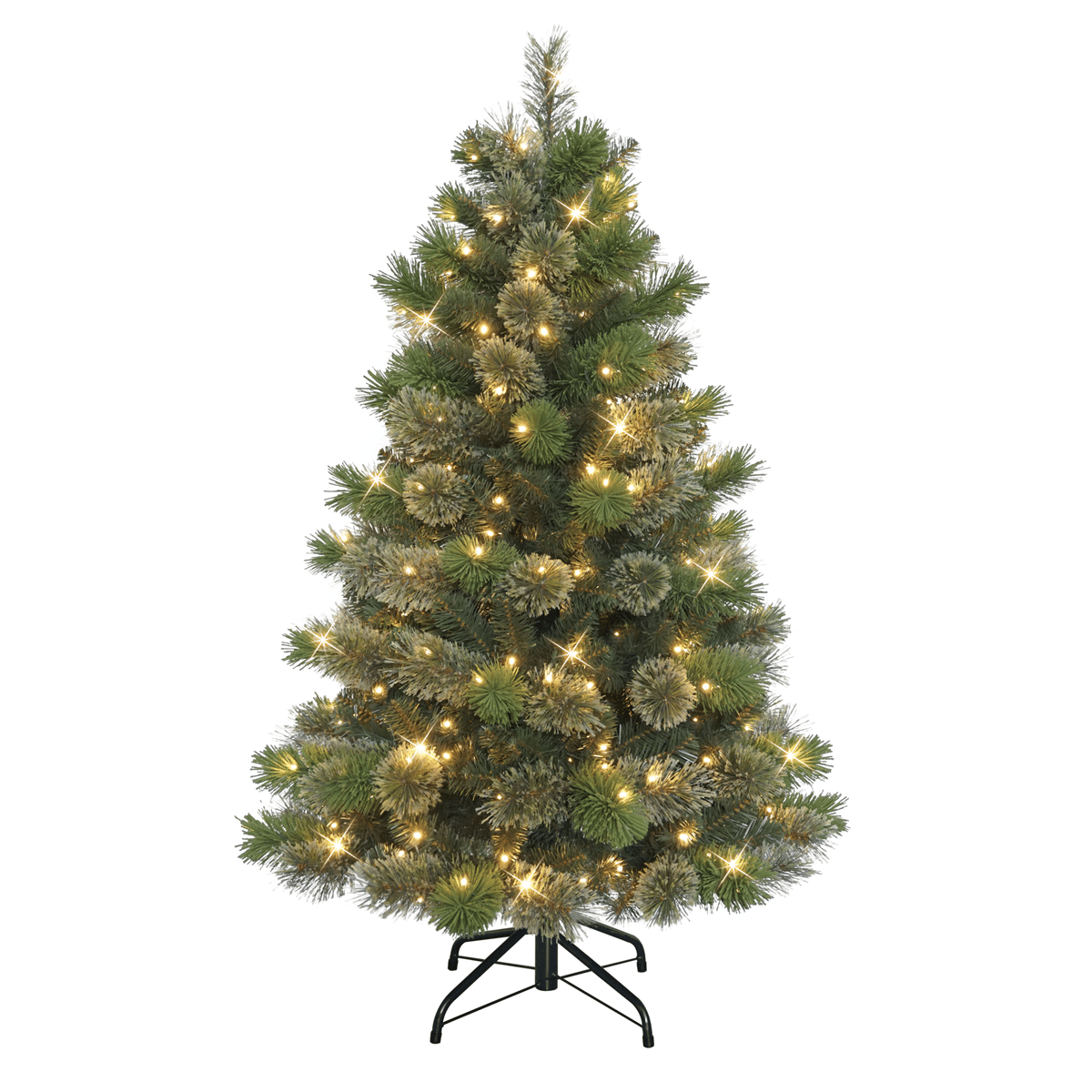 Puleo 4.5 Pre-Lit Artificial Oklahoma Pine Tree - Green