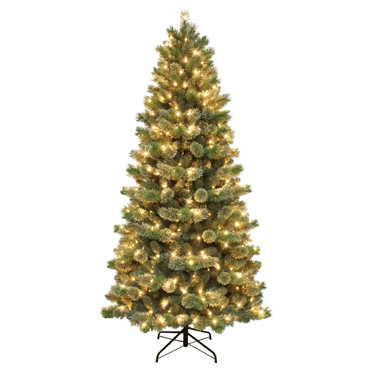 Puleo 7.5 Pre-Lit Artificial Slim Oklahoma Pine Tree - Green