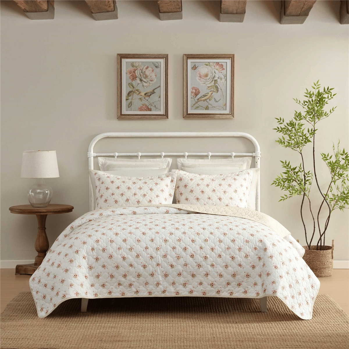 Click here for Laura Ashley Dorrie Reversible Quilt Set prices