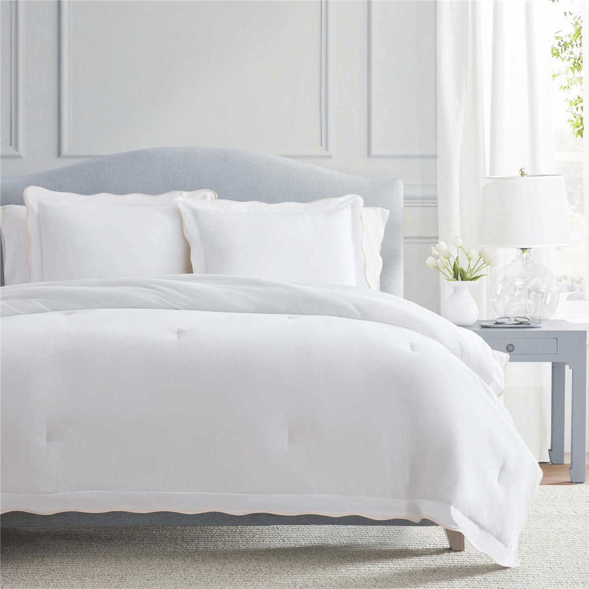 Click here for Martha Stewart Simple Scallop Comforter Set prices