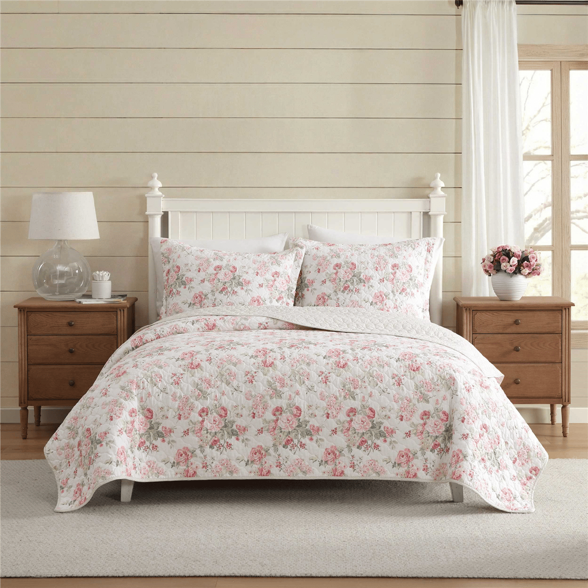 Laura Ashley Rosemoore Reversible Quilt Sets