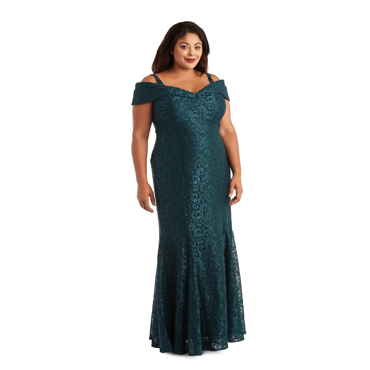 Click here for Plus Size R&M Richards Off the Shoulder Mermaid Ev... prices