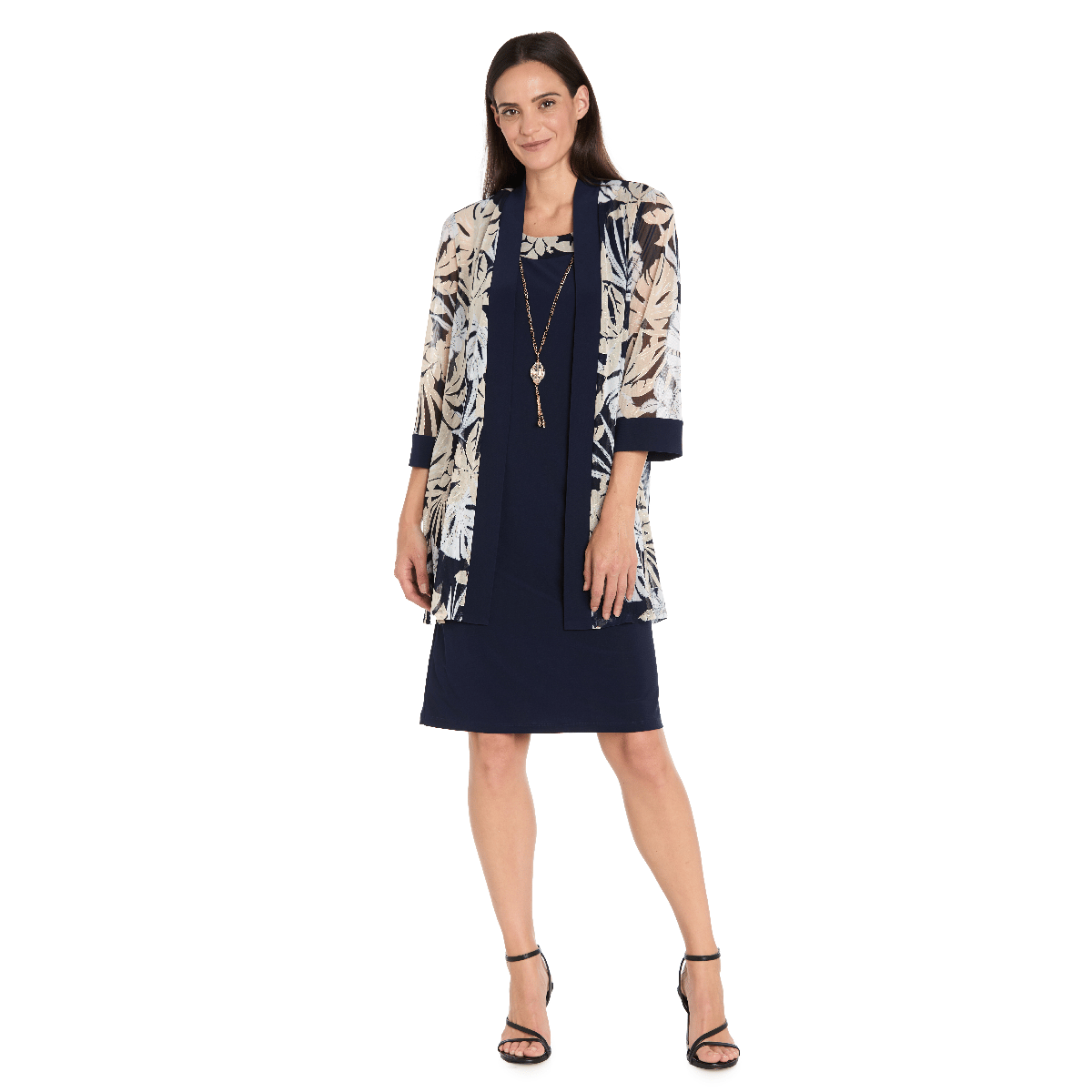 Click here for Women R&M Richards Daytime Tropical Leaf Jacket Dr... prices