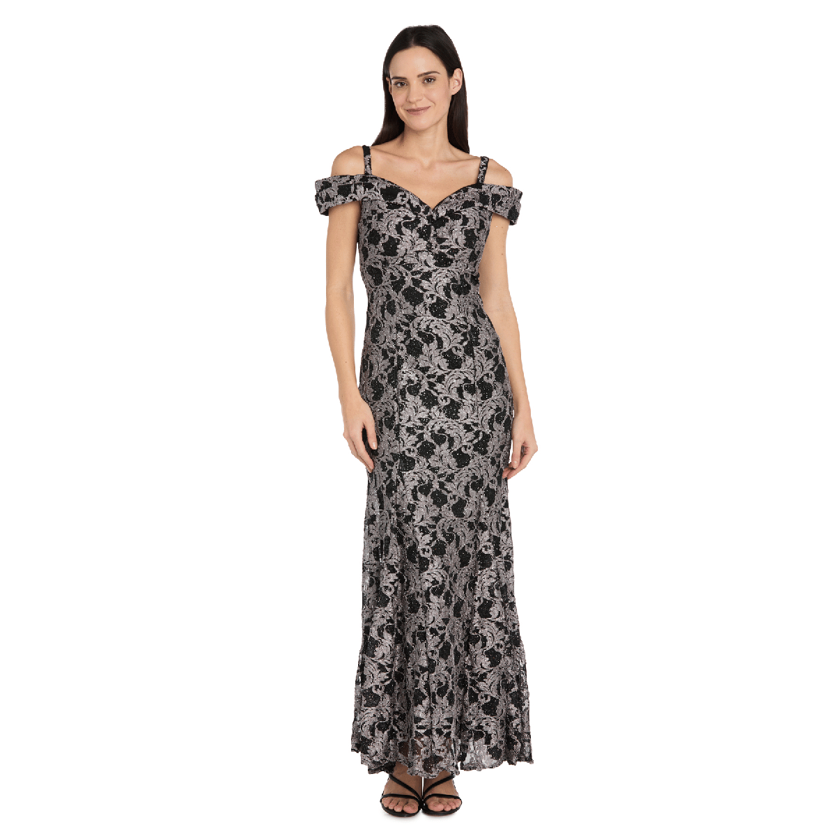 Click here for Womens R&M Richards Off The Shoulder Scroll A-Line... prices