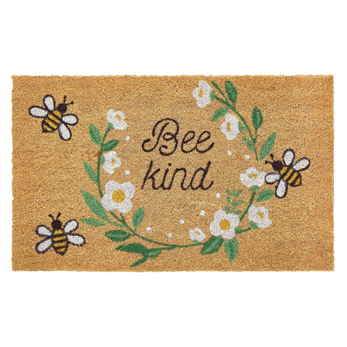 Click here for VCNY Home Multicolor Bee Kind Outdoor Coir Doormat prices