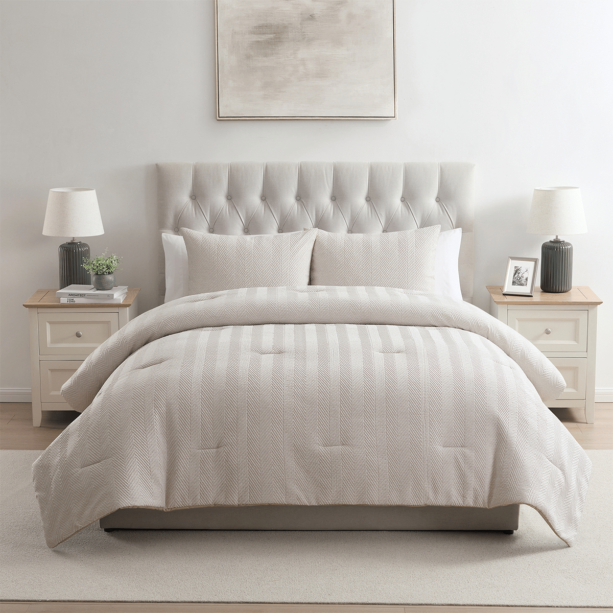 Click here for VCNY Home Herringbone 3pc. Microfiber Comforter Se... prices