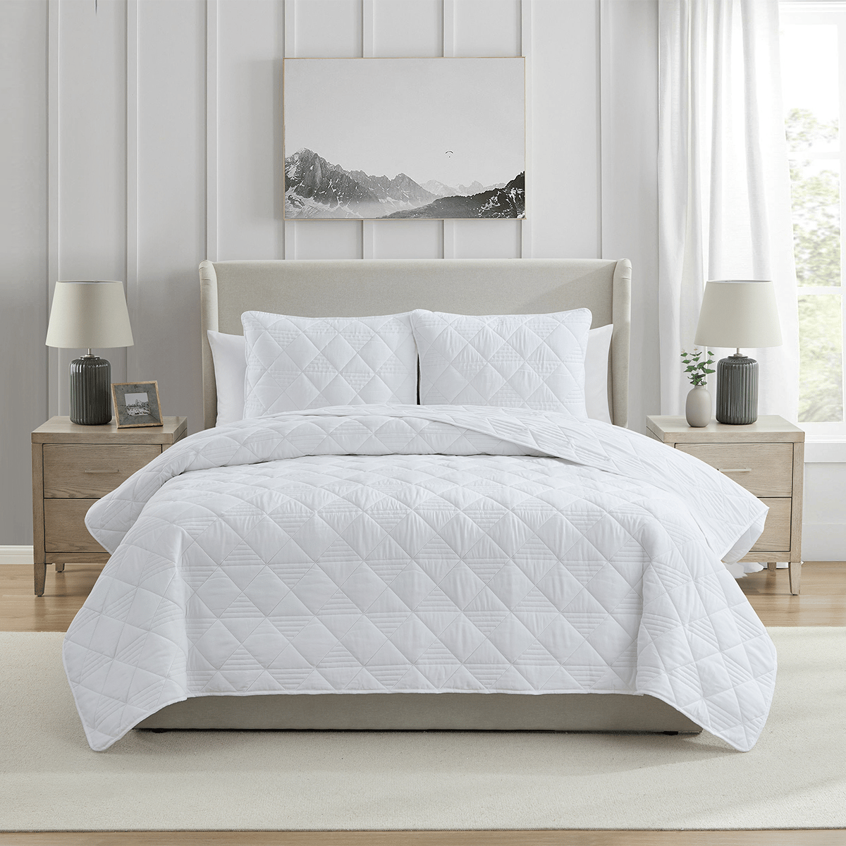 Click here for VCNY Home Lucy 3pc. Pinsonic Diamond Microfiber Qu... prices