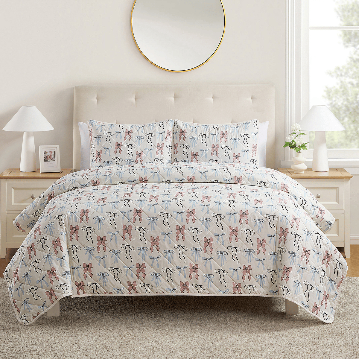 Click here for VCNY Home Multi-Ribbon Pinsonic Quilt Set prices