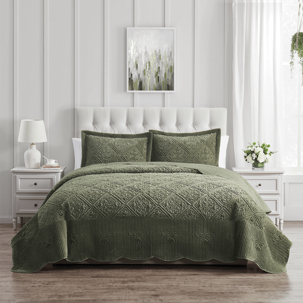 Click here for VCNY Home 3pc. Westland Plush Quilted Bedspread Se... prices