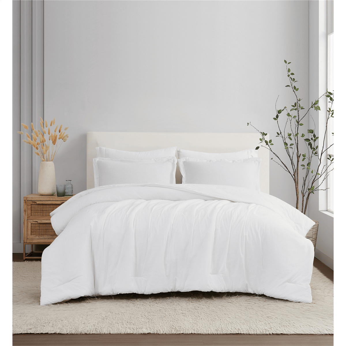 Brookyln Loom 100 Linen Cover 3-Pc. Comforter Set  Full/Queen - Blush