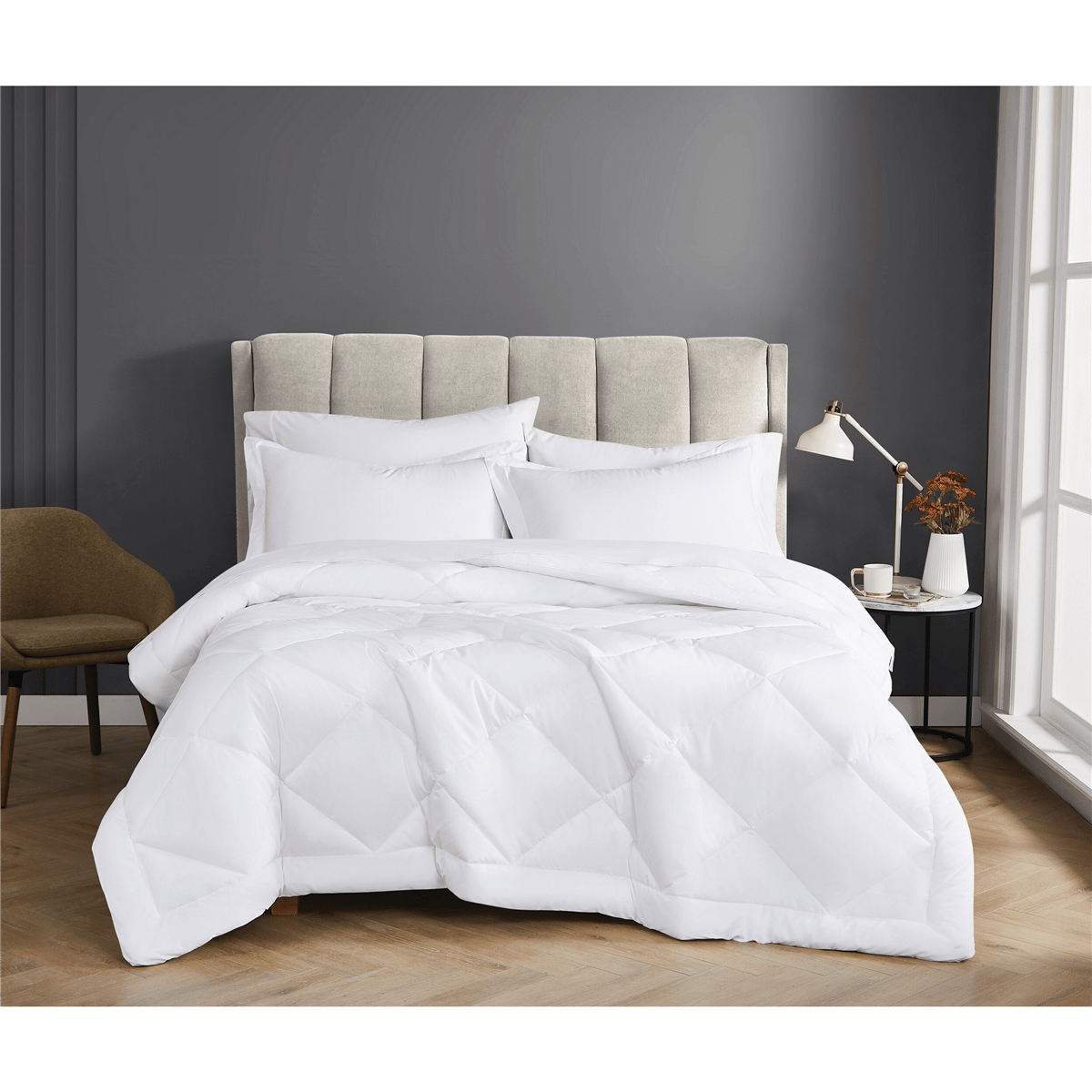 Cannon Solid Percale 3pc. Comforter Set