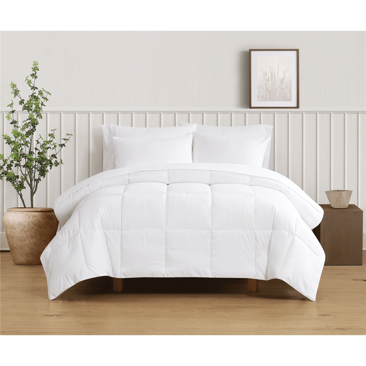 Truly Soft Green Solid 3-Pc. Comforter Set  Full/Queen - Gray