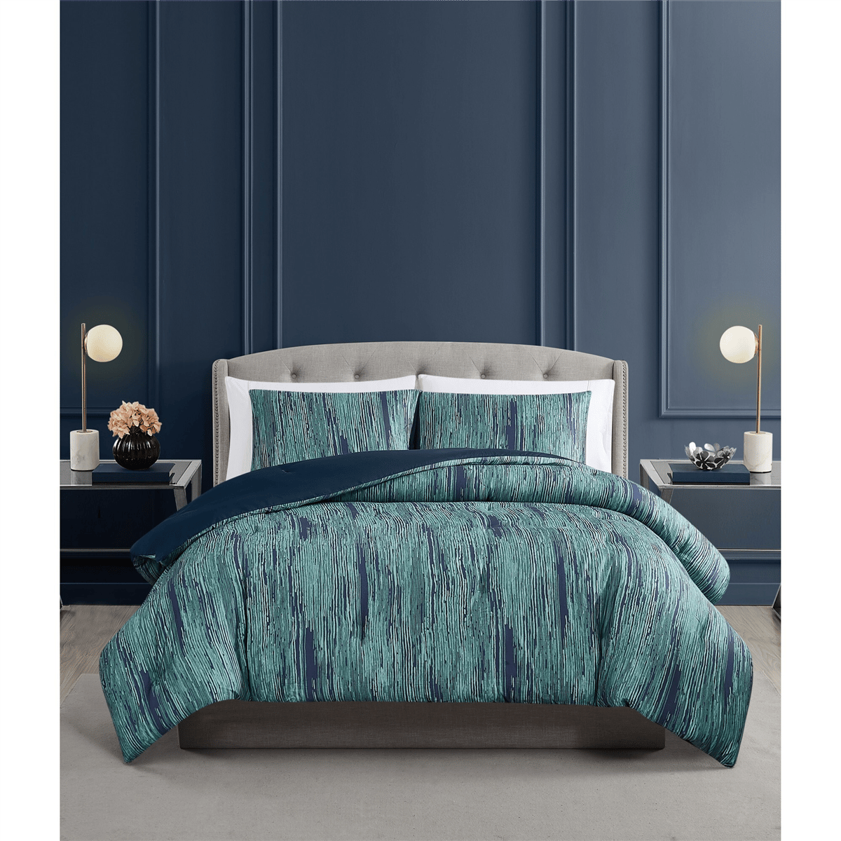 Vince Camuto Linework Stripe Comforter Sets