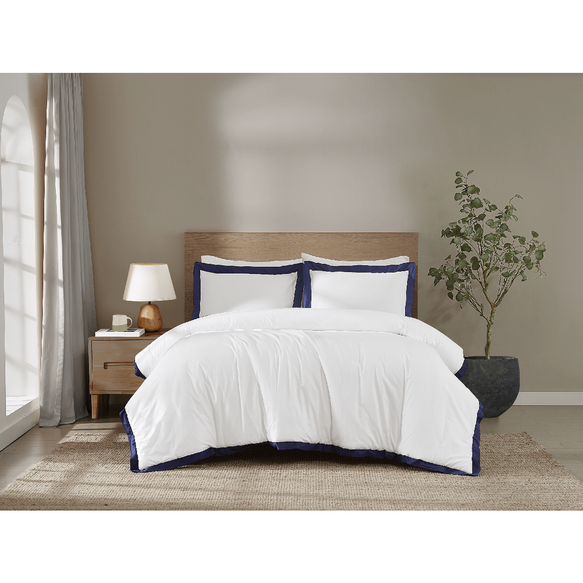Click here for Brooklyn Loom Cotton Hotel Border 3pc. Comforter S... prices