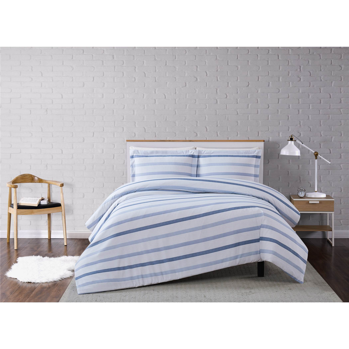 Click here for Truly Soft Waffle Stripe 3pc. Reversible Duvet Cov... prices