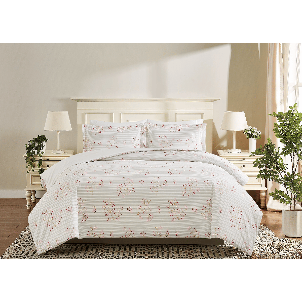 Cottage Classics Emma Floral 3pc. Duvet Set