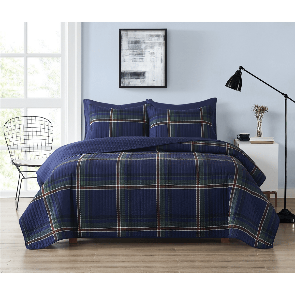 Truly Soft Bronson Plaid 3pc. Reversible Quilt Set