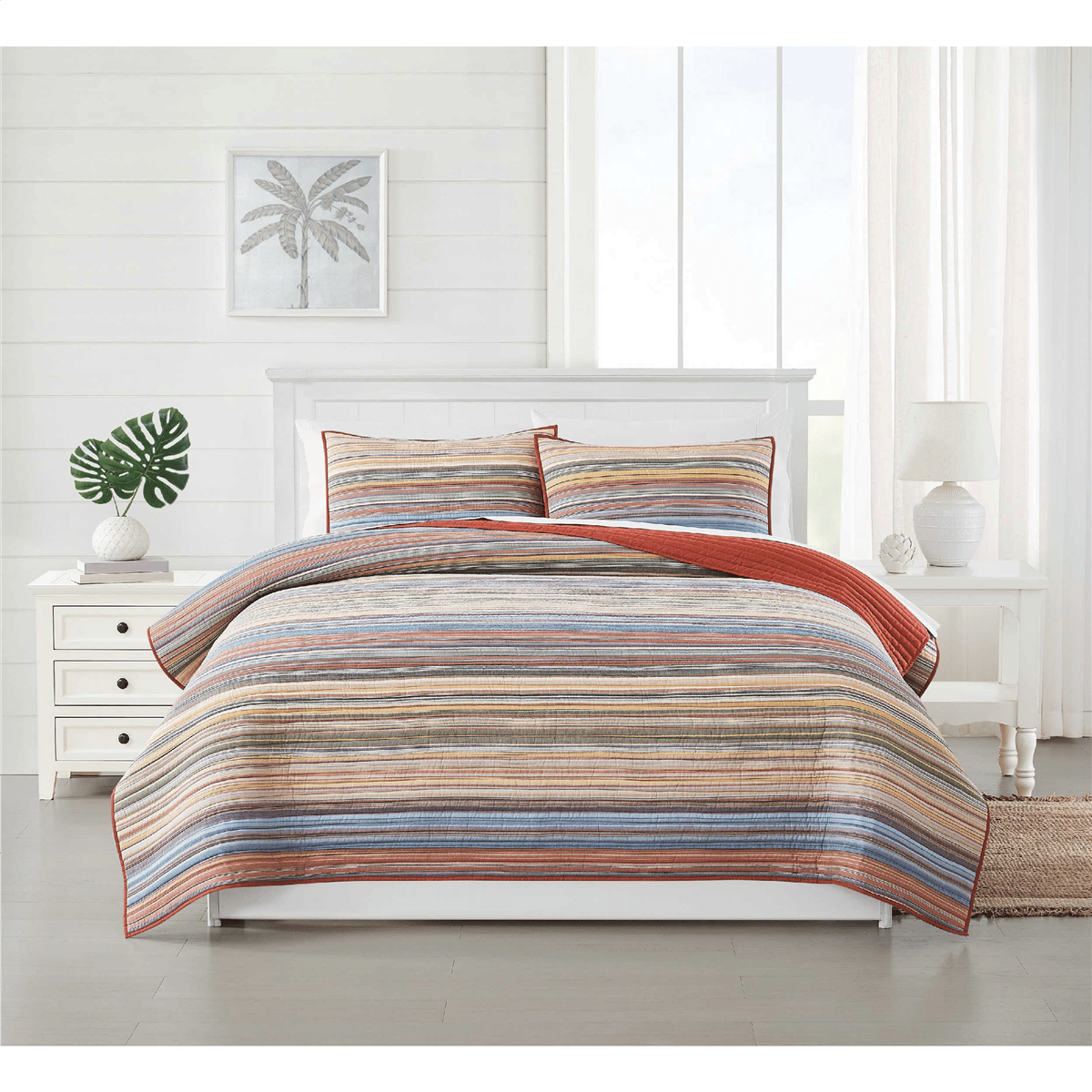 Click here for Oceanfront Resort Naples Yarn Dye Stripe 3pc. Quil... prices