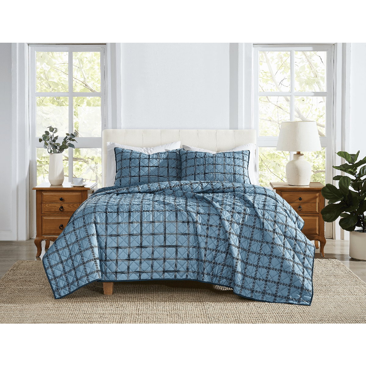 Click here for Cannon Luka Grid 3pc. Reversible Quilt Set prices