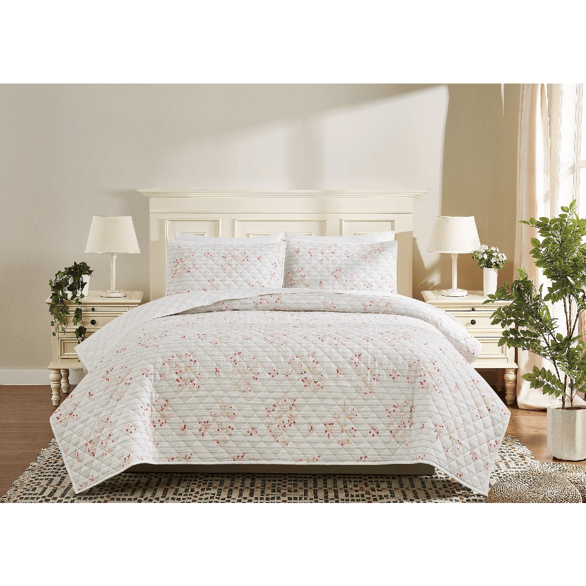 Click here for Cottage Classics Emma Floral 3pc. Quilt Set prices