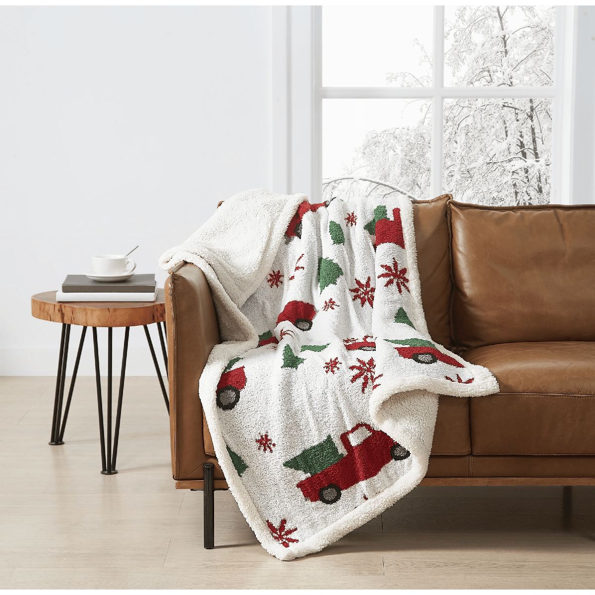 Click here for Truly Soft Cozy Tree and Truck Throw Blanket prices